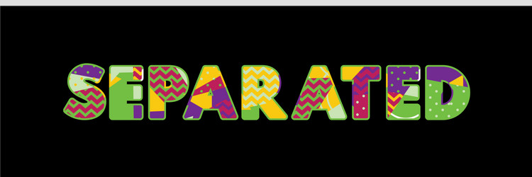 Separate concept word art Royalty Free Vector Image