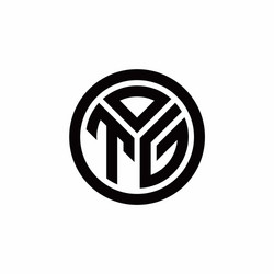 Tg monogram logo with hexagon shape and line Vector Image