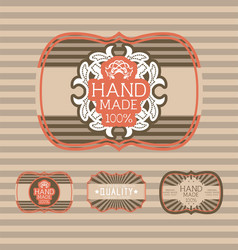 Vintage label style with design element Royalty Free Vector