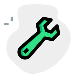 Wrench or spanner use for tightening bolt Vector Image