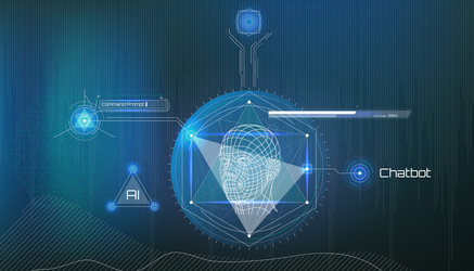 Infographics about intelligent face Royalty Free Vector