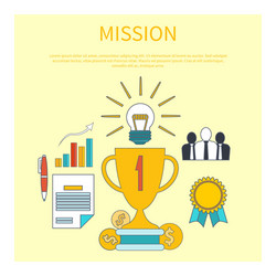Company mission vision values template Royalty Free Vector