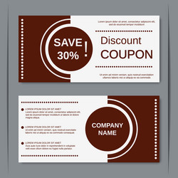 Discount coupon design template Royalty Free Vector Image