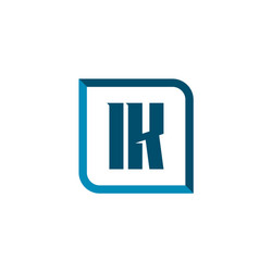 Initial letter logo ik template design Royalty Free Vector