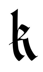 Letter k in the gothic style old alphabet Vector Image