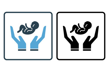 Safe baby icon icon related to baby care solid Vector Image
