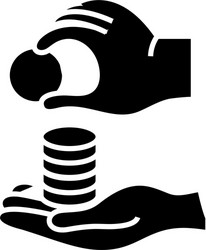 Income black icon concept Royalty Free Vector Image