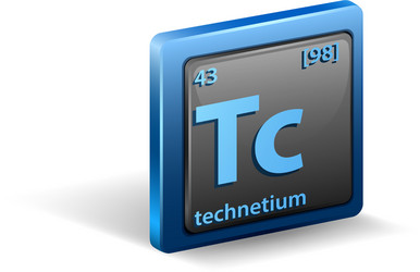 Technetium chemical element chemical symbol Vector Image