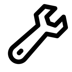 Wrench or spanner use for tightening bolt Vector Image