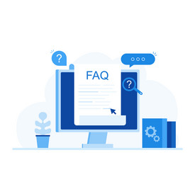 Frequently asked questions faq banner glitch icon Vector Image