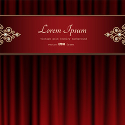 Curtain with gold ribbon Royalty Free Vector Image