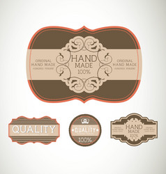 Vintage label style with design element Royalty Free Vector