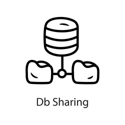 Db analysis outline icon design data Royalty Free Vector