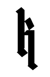 Letter k in the gothic style old alphabet Vector Image