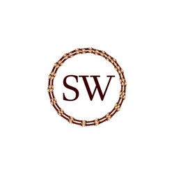 S w letter logo abstract design Royalty Free Vector Image