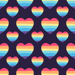Seamless pattern with rainbow lgbt rights symbols Vector Image