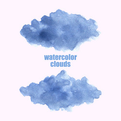 Beautiful blue watercolor Royalty Free Vector Image