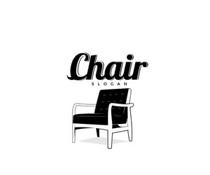 Chair logo design template Royalty Free Vector Image