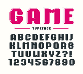 Decorative sans serif font with rounded corners Vector Image