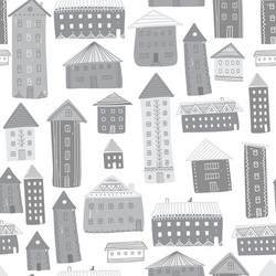 Houses seamless pattern Royalty Free Vector Image