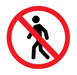 No sign red prohibition Royalty Free Vector Image