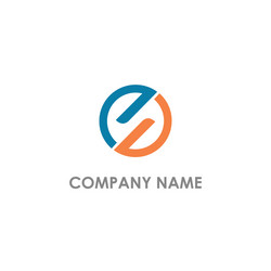 E letter circle logo Royalty Free Vector Image