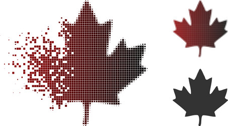 Pixel Maple Leaf Vector Images (72)