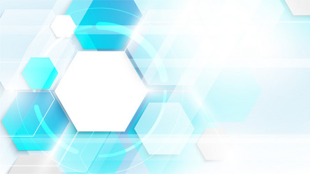 3d hexagonal technology abstract white background Vector Image