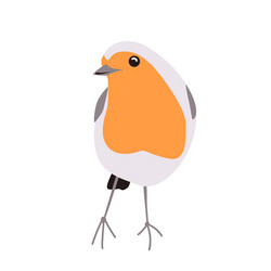 Cute robin bird cartoon isolated Royalty Free Vector Image