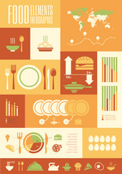 Food infographic template Royalty Free Vector Image