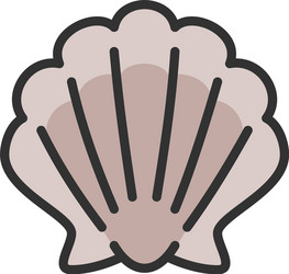 Seashell line icon animal and underwater Vector Image
