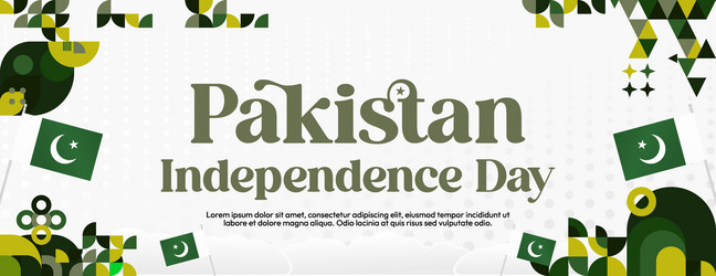 Creative attractive banner pakistan national Vector Image