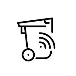 Smart waste management garbage bin with chip Vector Image