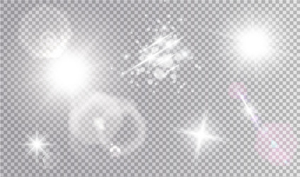 Light effects cosmic set Royalty Free Vector Image