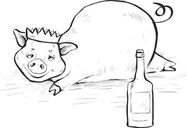 Drunk Pig Vector Images (30)