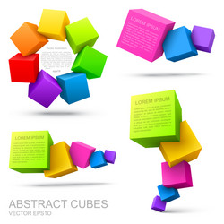 Colored cubes 3d Royalty Free Vector Image - VectorStock