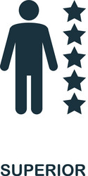 Superior icon thin line design symbol from Vector Image