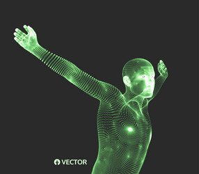 3d model of man human body design element Vector Image