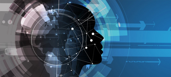 Artificial intelligence technology web background Vector Image