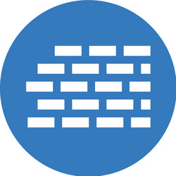 Block brick wall icon black color Royalty Free Vector Image