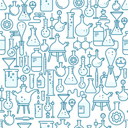 Science pattern symbols of chemical lab Royalty Free Vector