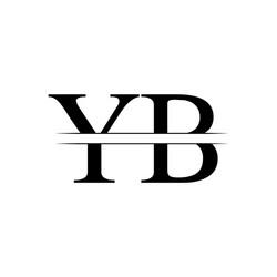 Yb logo design template initial luxury letter Vector Image