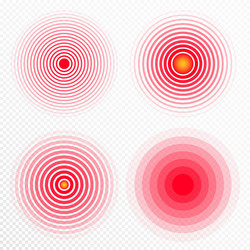 Pain point icon red circle mark target spot Vector Image