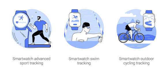 Smartwatch calorie tracking isolated cartoon Vector Image