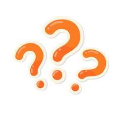 Speech bubbles with question marks doubt concept Vector Image