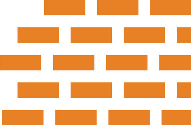 Block brick wall icon black color Royalty Free Vector Image