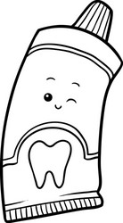 Coloring book toothpaste Royalty Free Vector Image
