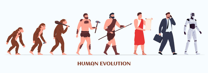Biology human evolution stages evolutionary Vector Image