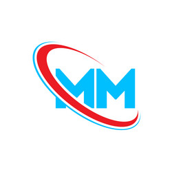 Mn m n letter logo design initial Royalty Free Vector Image