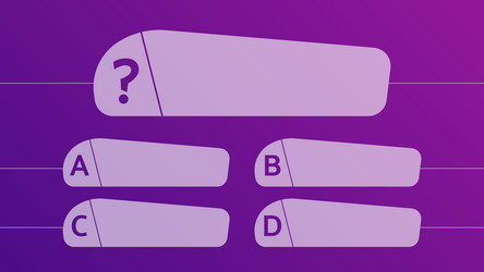 Multiple choice quiz template Royalty Free Vector Image